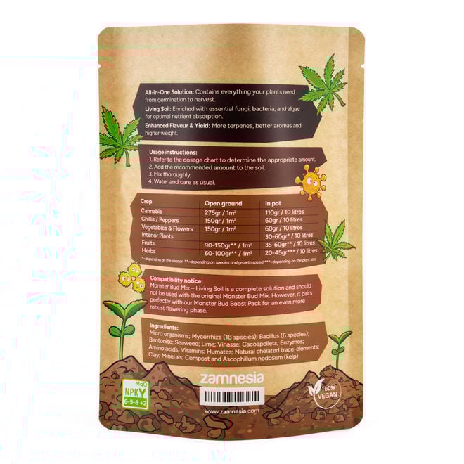Monster Bud Mix - Living Soil | Zamnesia x Bionova - Zamnesia